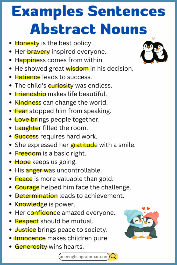 Abstract Nouns in English: Clear Definition and Examples AceEnglishGrammar